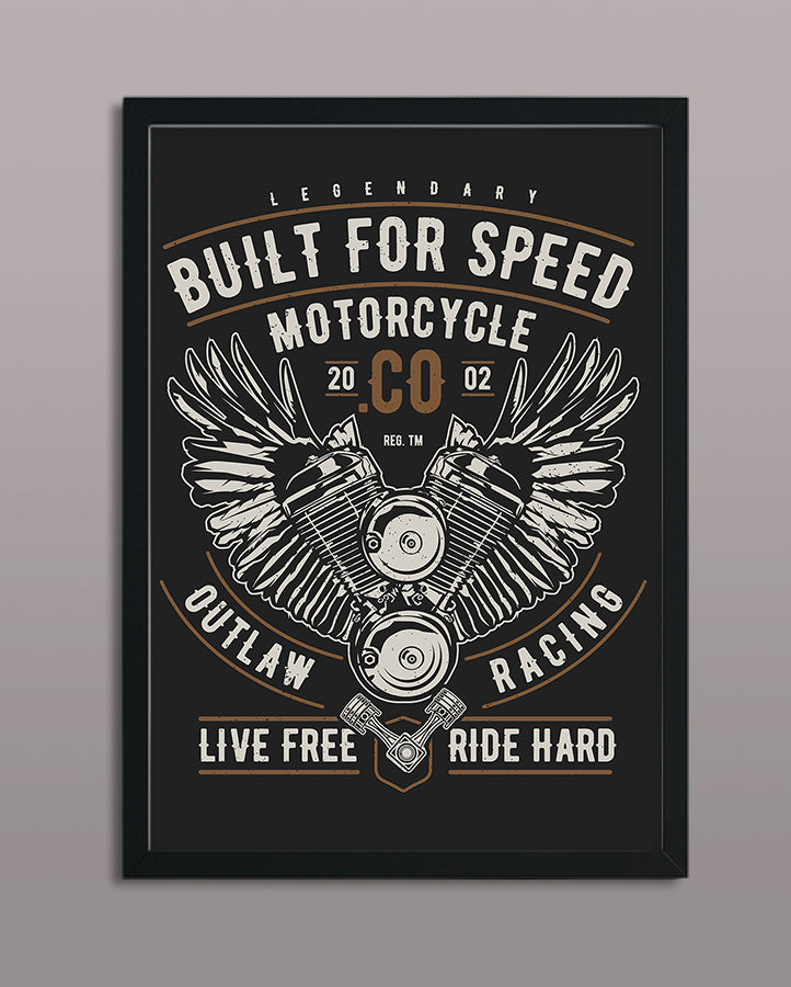 Built For Speed Motorcycle - PictureFramingStudio